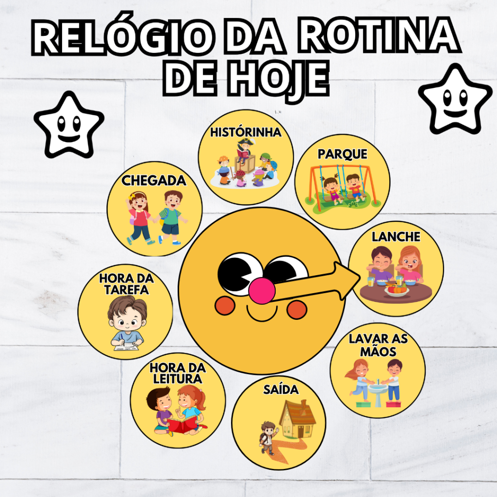 Relógio da Rotina – Alfabetizando Baixinhos