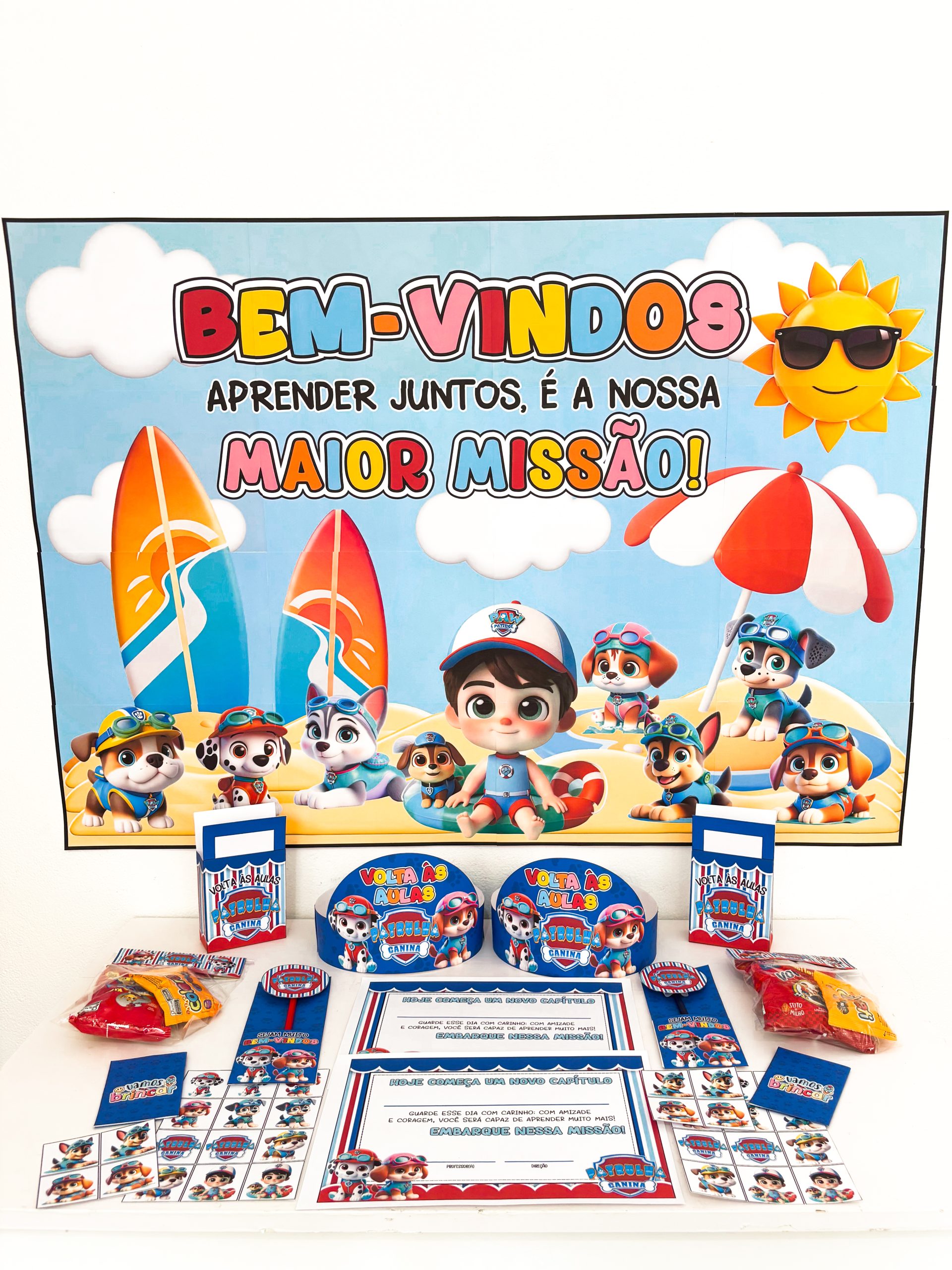 Volta às aulas – Patrulha Canina Pool Party – Alfabetizando Baixinhos