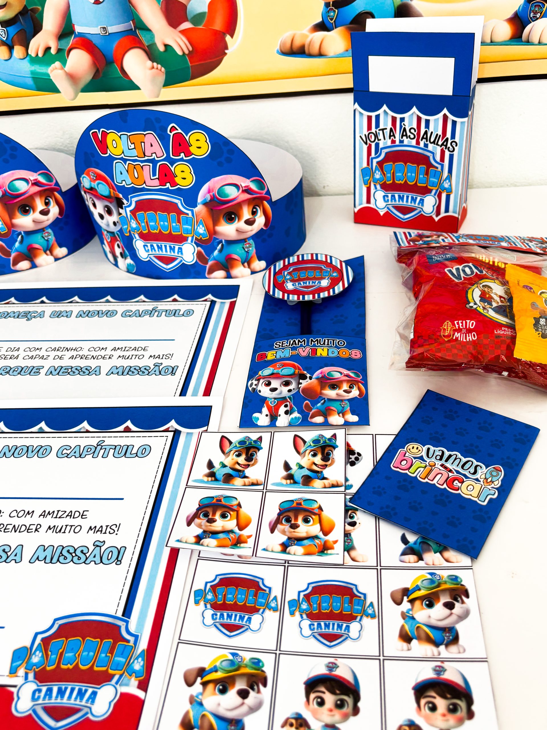 Volta às aulas – Patrulha Canina Pool Party – Alfabetizando Baixinhos