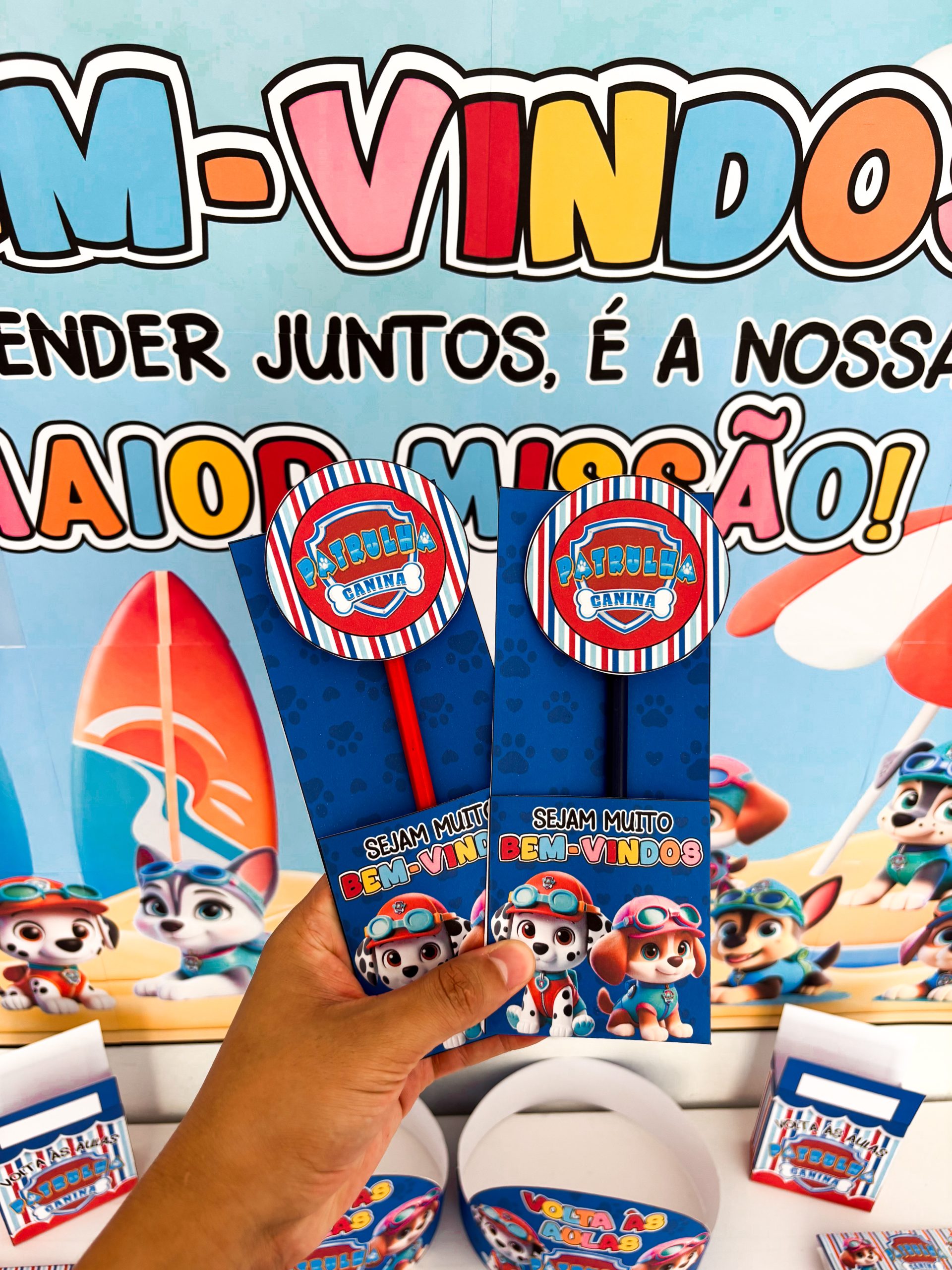 Volta às aulas – Patrulha Canina Pool Party – Alfabetizando Baixinhos